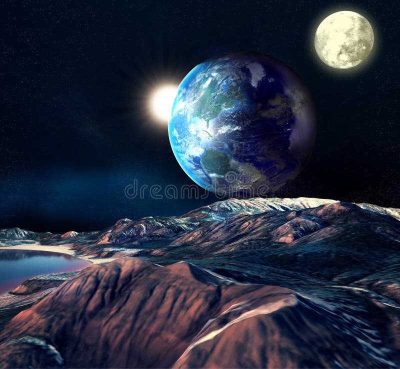 Alien Planet stock illustration. Illustration of cosmos - 48544537
