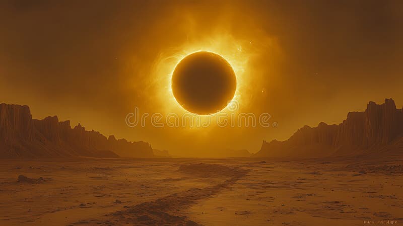 Eclipse Hazy Sky Science Fiction Artwork Stock Illustrations – 1 ...