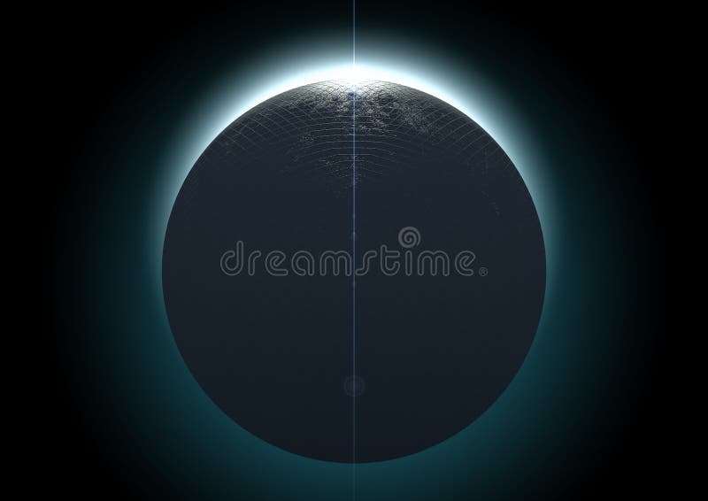 Alien Planet Eclipse stock illustration. Illustration of glow - 61879163