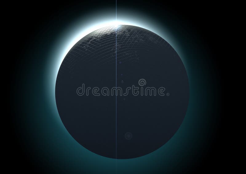 Alien Planet Eclipse stock illustration. Illustration of space - 61879172