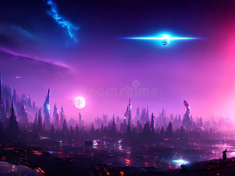 Alien Planet Fantasy Sci Fi Background Series 33 of 155 Stock ...