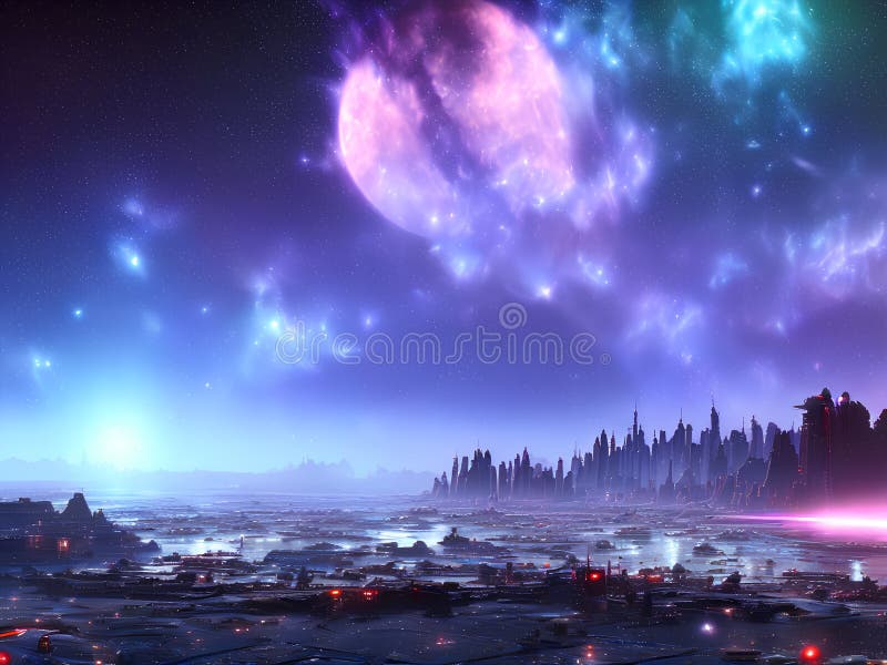 Alien Planet Fantasy Sci Fi Background Series 140 of 155 Stock ...