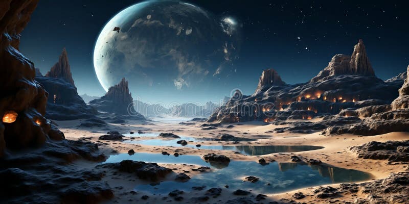 Alien planet landscpe stock photo. Image of dress, landscape - 310613660