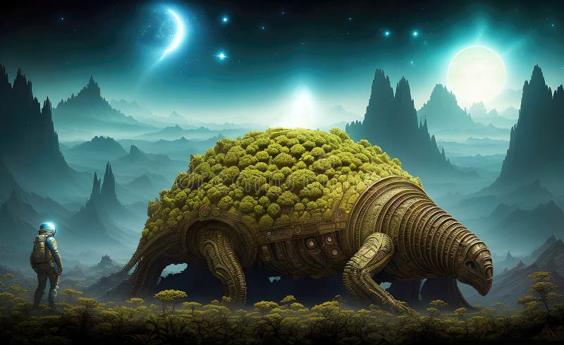 Alien Planet Landscape, 3d Illustration of Imaginary, Fictional Another ...