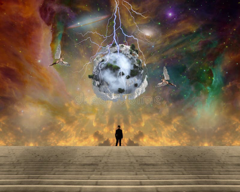 Alien planet life stock illustration. Illustration of nature - 263731485