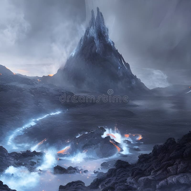 Alien Planet at Night stock illustration. Illustration of wallpaper ...