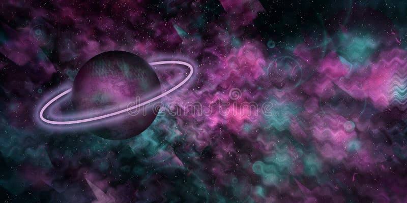 Alien planet in space stock illustration. Illustration of space - 246980281