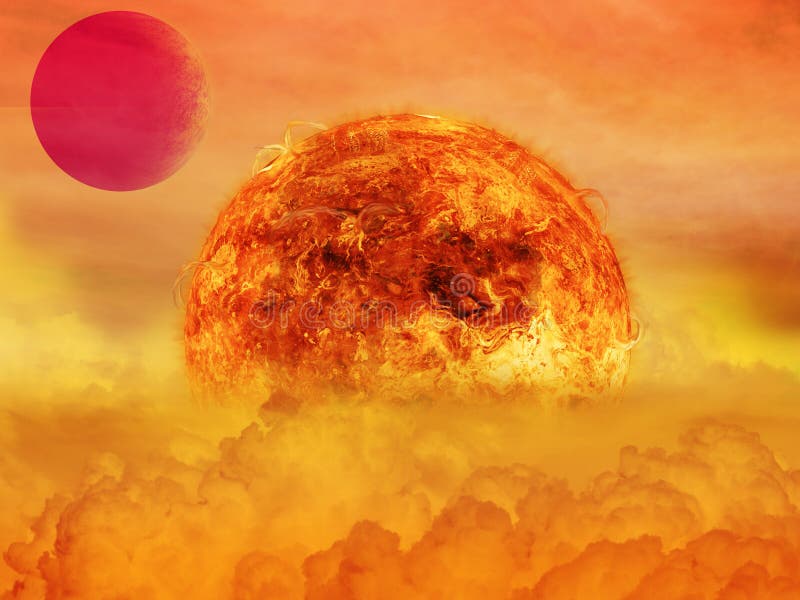 Alien Planet Sci-fi Scene. Artist S Rendition. Stock Illustration ...