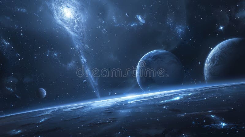 An Alien Planet and Space Lock Screen for Your Smartphone Stock Image ...
