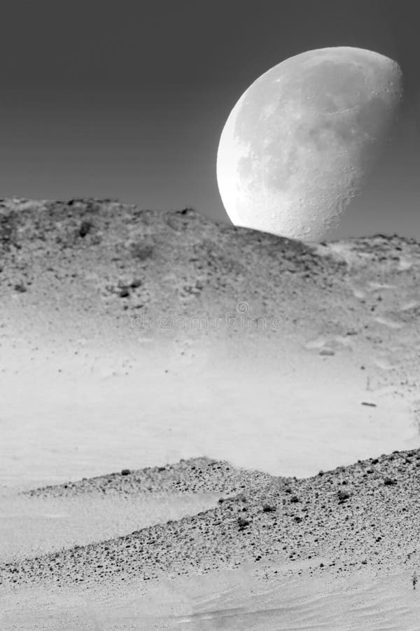 Alien Planet Surface Background, Sand and Sky Stock Image - Image of ...