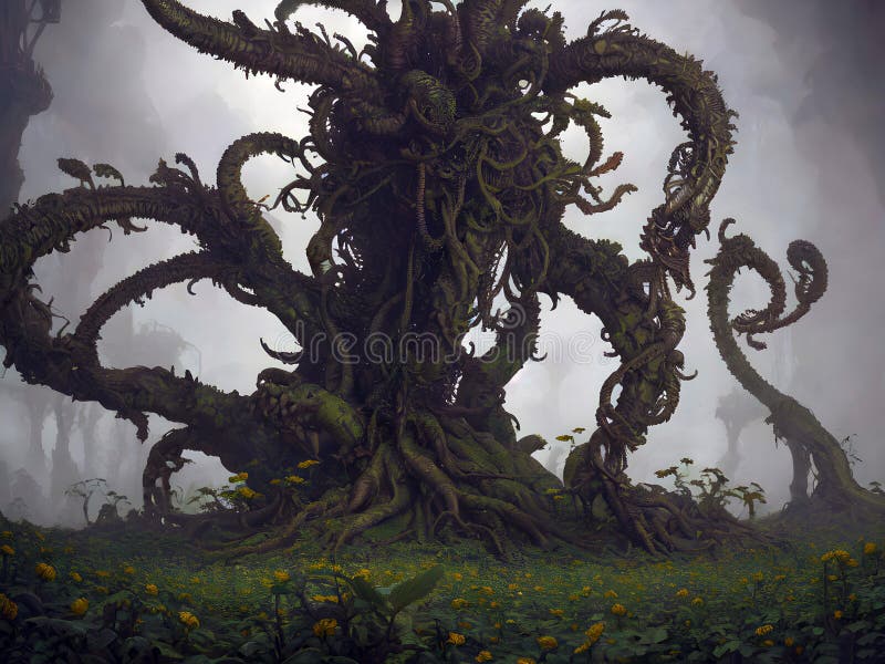 Alien Plant Life, Generative AI Illustration Stock Illustration ...