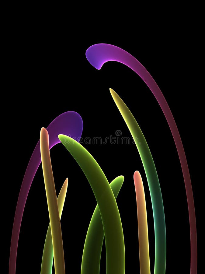 Alien plants stock illustration. Illustration of color - 1266925