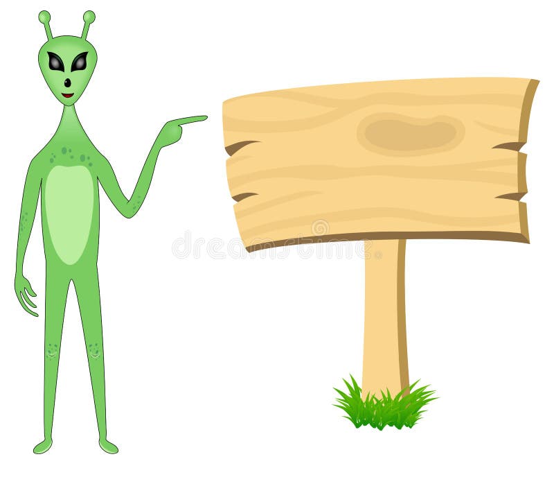 Alien Pointing His Finger, 3d Render Stock Illustration - Illustration ...