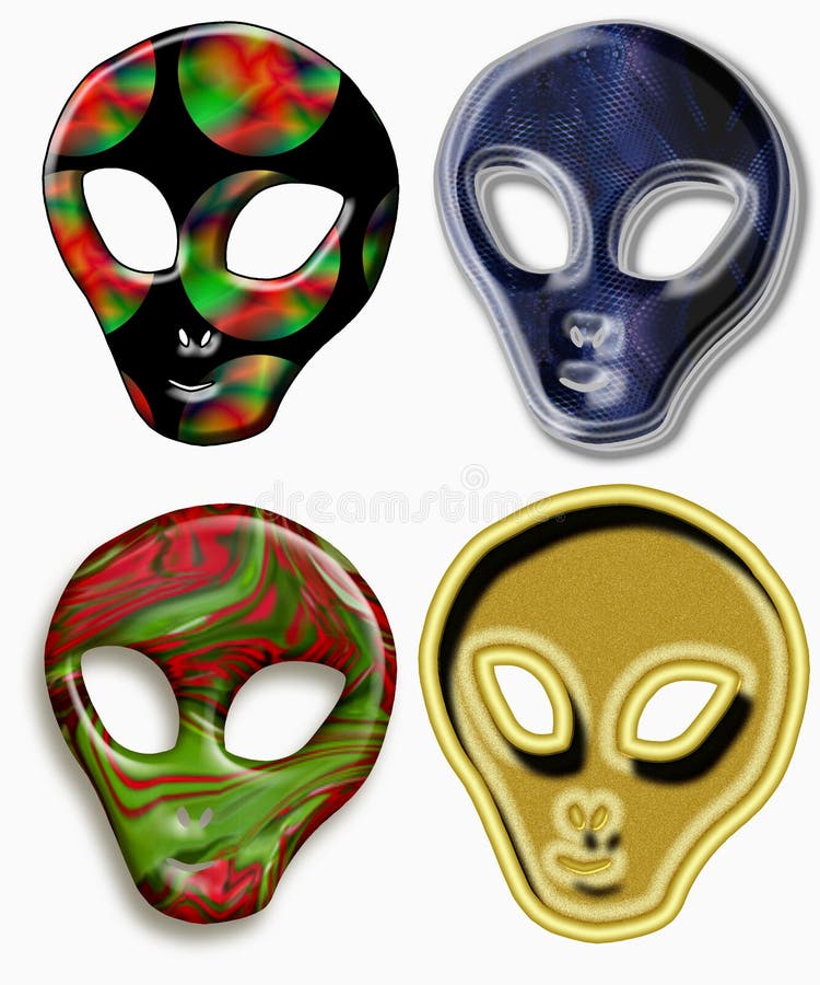 Alien mask stock vector. Illustration of fantasy, black - 24181110