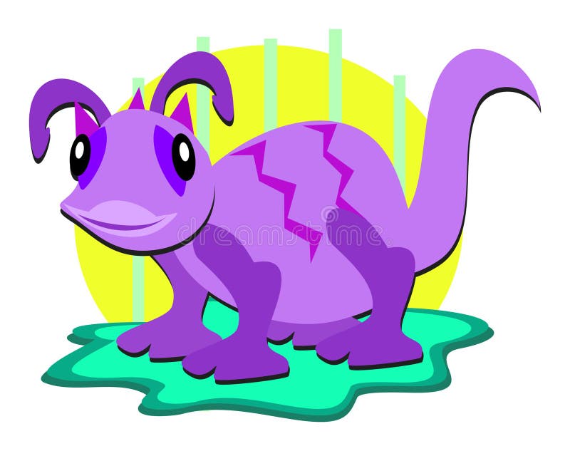 Purple lizard stock vector. Illustration of cartoon, toon - 22899344