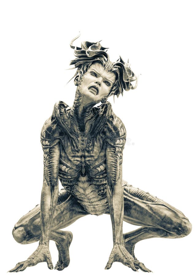 Alien queen is angry stock illustration. Illustration of galaxy - 250420727