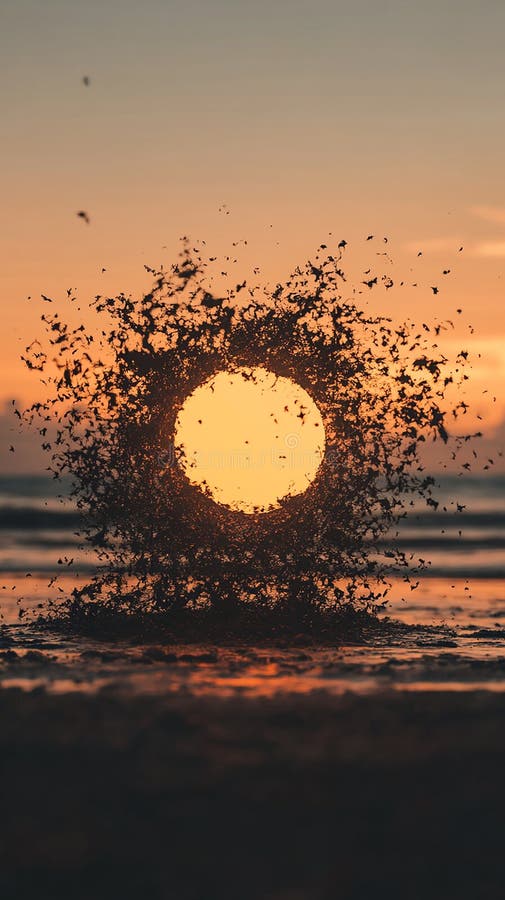 Alien Race Creating an Intricate Space Bridge Stock Illustration ...