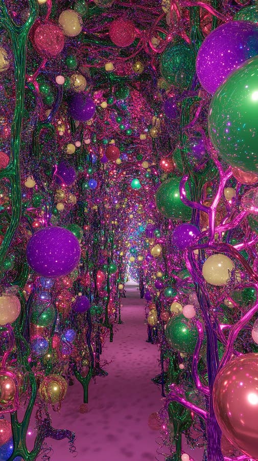 Alien Race Creating an Intricate Space Bridge Stock Illustration ...