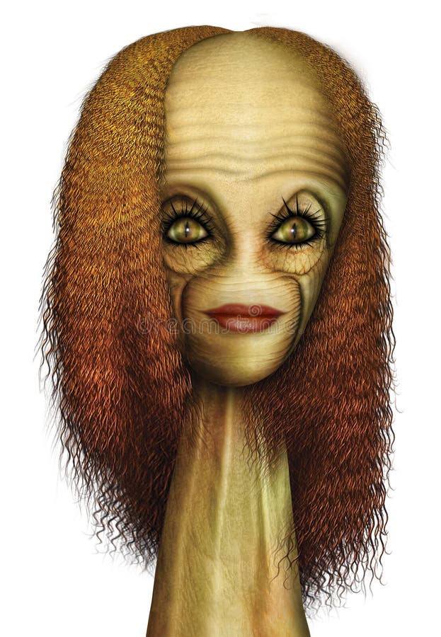 Alien Red stock illustration. Illustration of lady, martian - 26092050