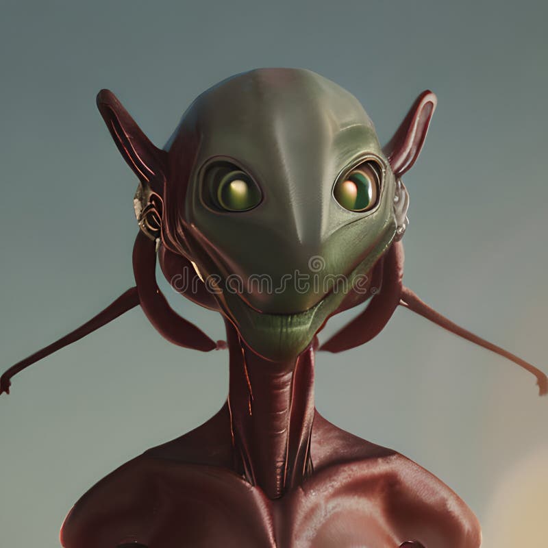 An Alien Resembling an Animal Ai Generated, Generative AI, CGI Graphics ...