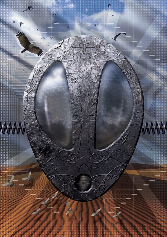 Alien rising stock illustration. Illustration of desertic - 10442055