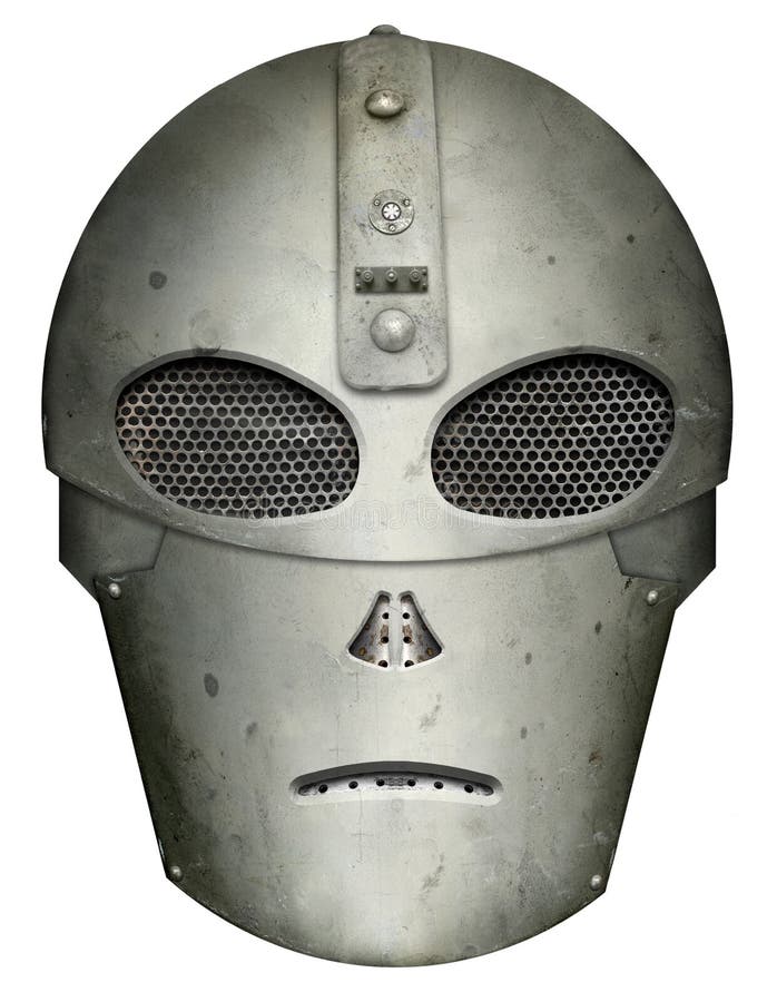 Alien Robot Head stock illustration. Illustration of metal - 175598624