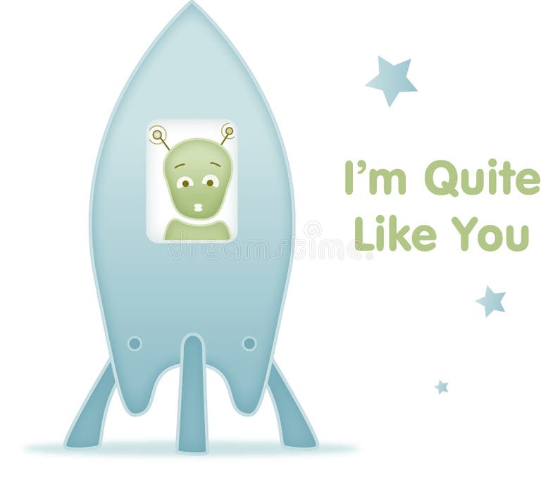 Alien in rocket stock vector. Illustration of space, illustrator - 5772296