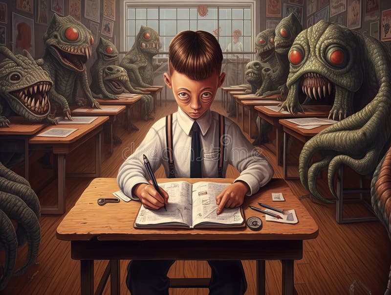 Alien school stock illustration. Illustration of creature - 308234970