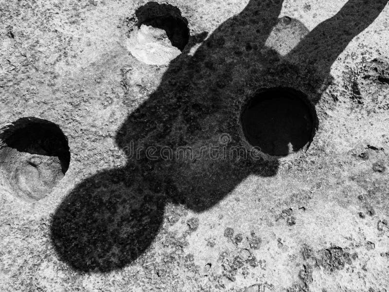 Alien Shadow Extends Over Parched Earthen Ground Stock Photo - Image of ...