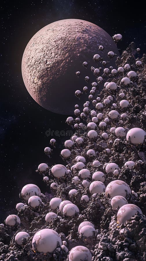 Alien Ship Camouflaging Itself in the Dark Expanse Stock Illustration ...