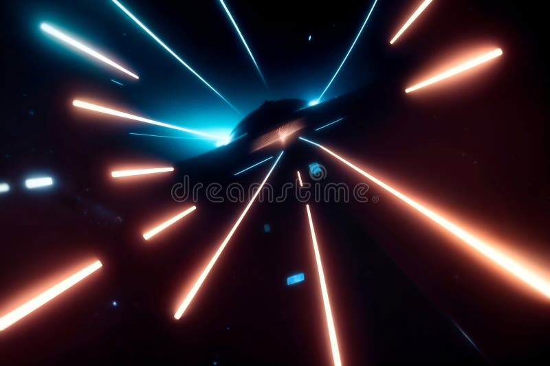 Alien Ship Corridor Tunnel Wallpaper 3d Rendering 3d Illustration Stock ...