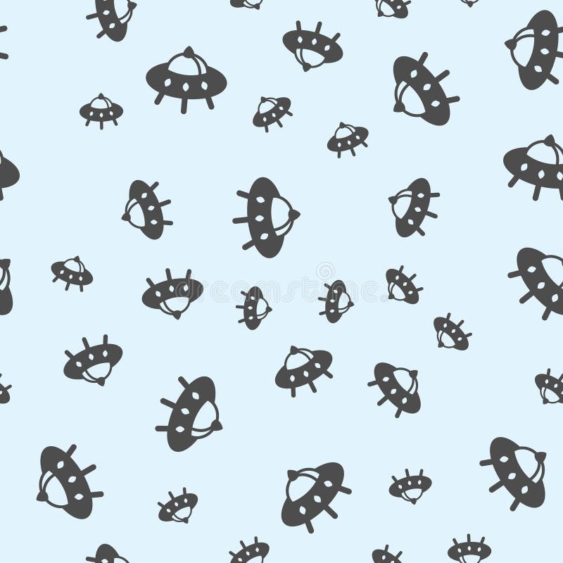 Alien Ship Solid Seamless Pattern, Cosmos Theme. Vector Graphics Stock ...