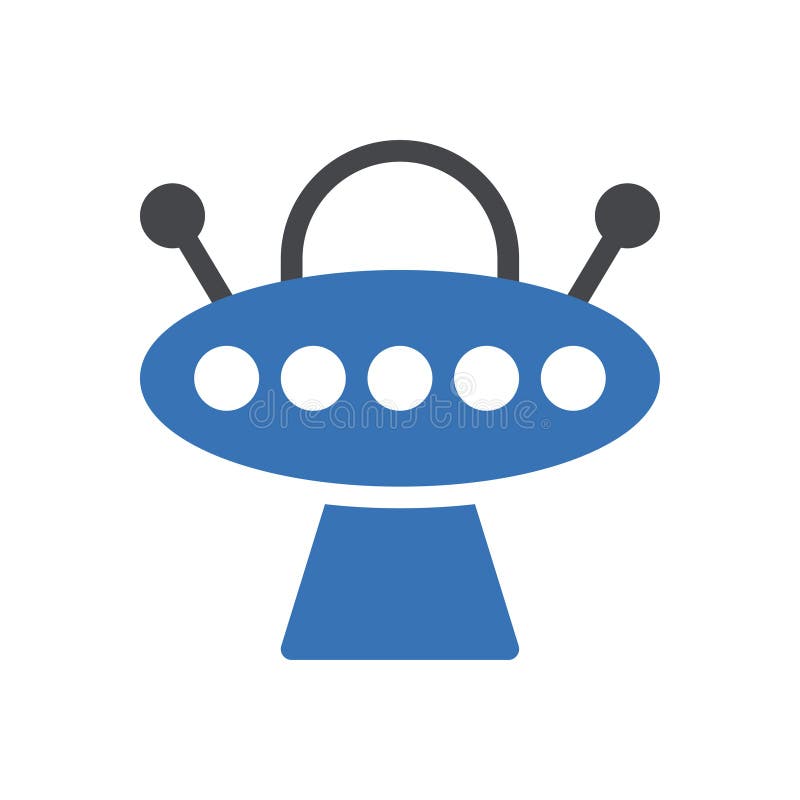 Alien Ship Vector Glyph Colour Icon Stock Vector - Illustration of ...