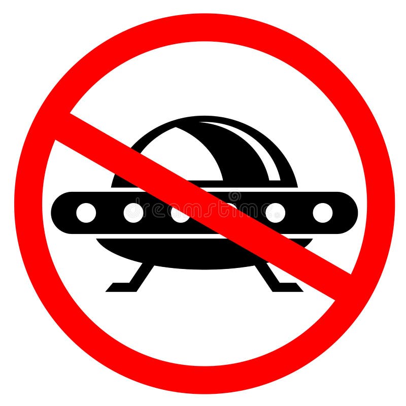 No Alien Allowed Prohibition Sign Vector Stock Vector - Illustration of ...