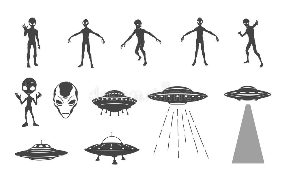 Alien Silhouette, Alien Spaceship Silhouette, Space Ship Silhouette ...