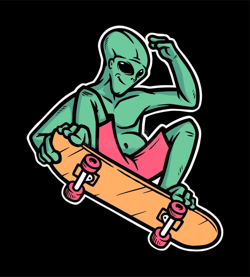 Alien Skater Stock Illustrations – 45 Alien Skater Stock Illustrations ...