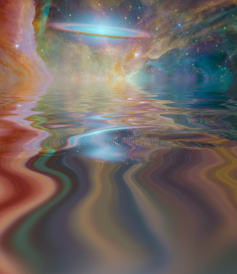 Alien Sky Waters stock illustration. Illustration of galactic - 48595472