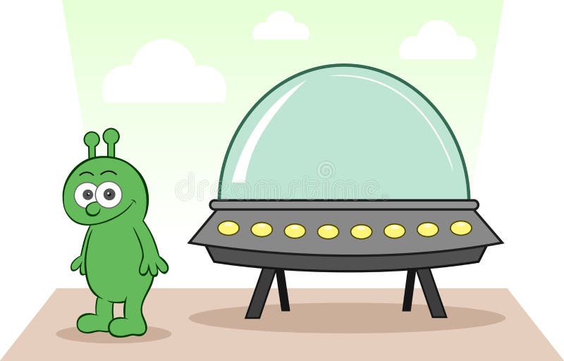 Alien Spaceship stock vector. Illustration of alien, clip - 34320711