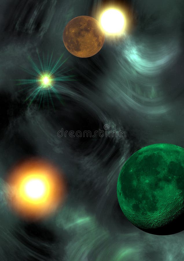 Alien solar system stock illustration. Illustration of star - 17117715