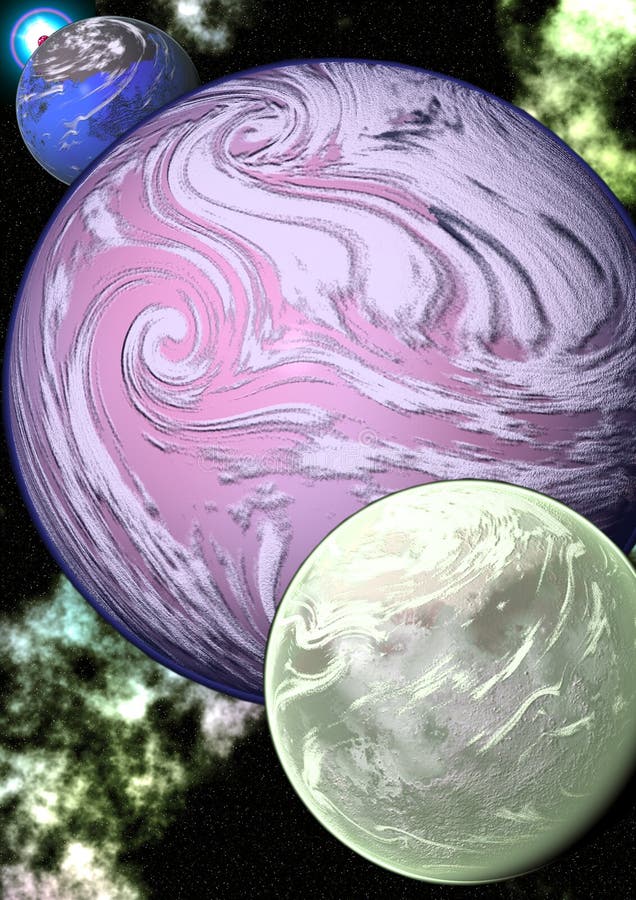 Alien Solar System stock illustration. Illustration of planet - 5064873