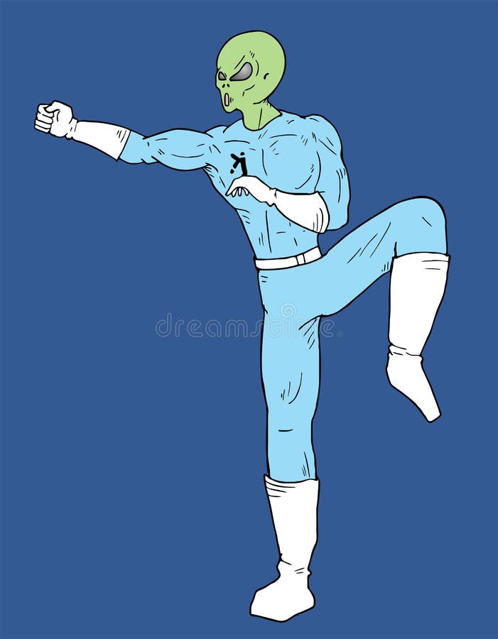 Alien soldier draw stock vector. Illustration of smile - 77087454