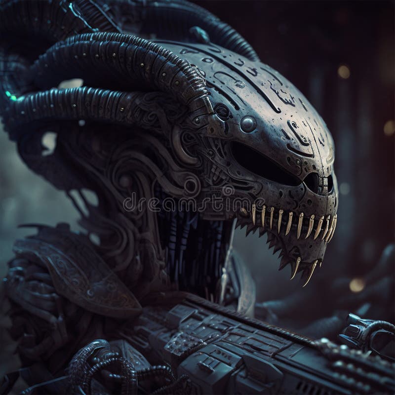 Alien in Space Military Suit, Generative AI Stock Illustration ...