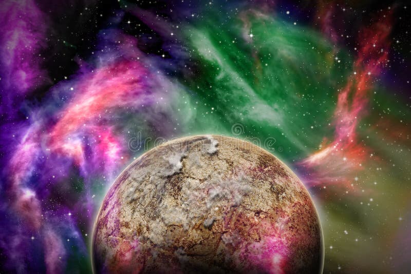 Alien space scene stock illustration. Illustration of astronomy - 68722886