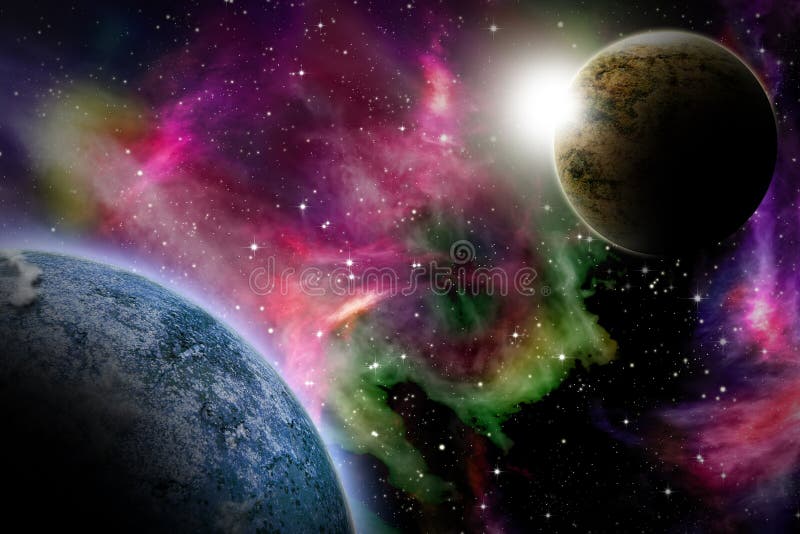 Alien space scene stock illustration. Illustration of scenic - 68722921