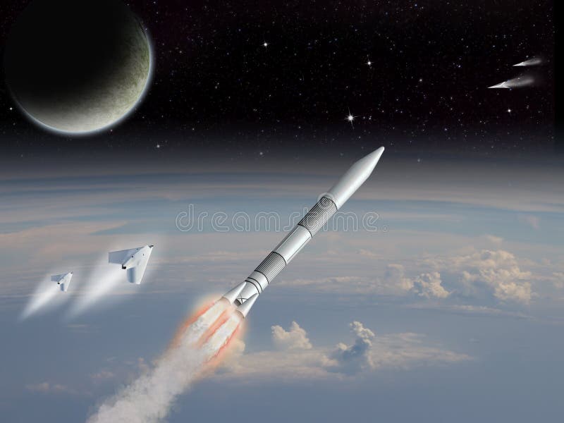 Alien space scene stock illustration. Illustration of fire - 67815386