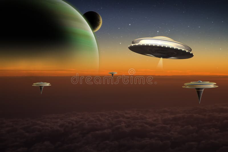Alien Space Scene stock illustration. Illustration of star - 67815385
