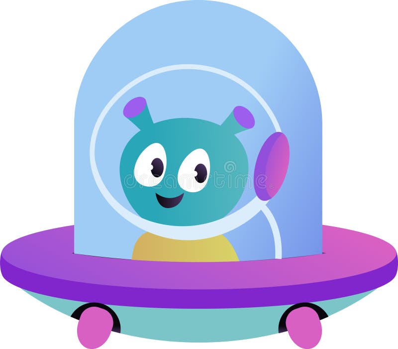 Alien in Space Ship stock vector. Illustration of spacecraft - 353254608