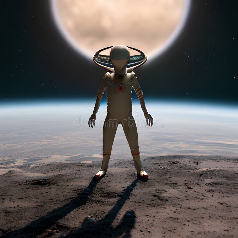 Alien in a Space Suit Ai Generated, Generative AI, CGI Graphics Stock ...