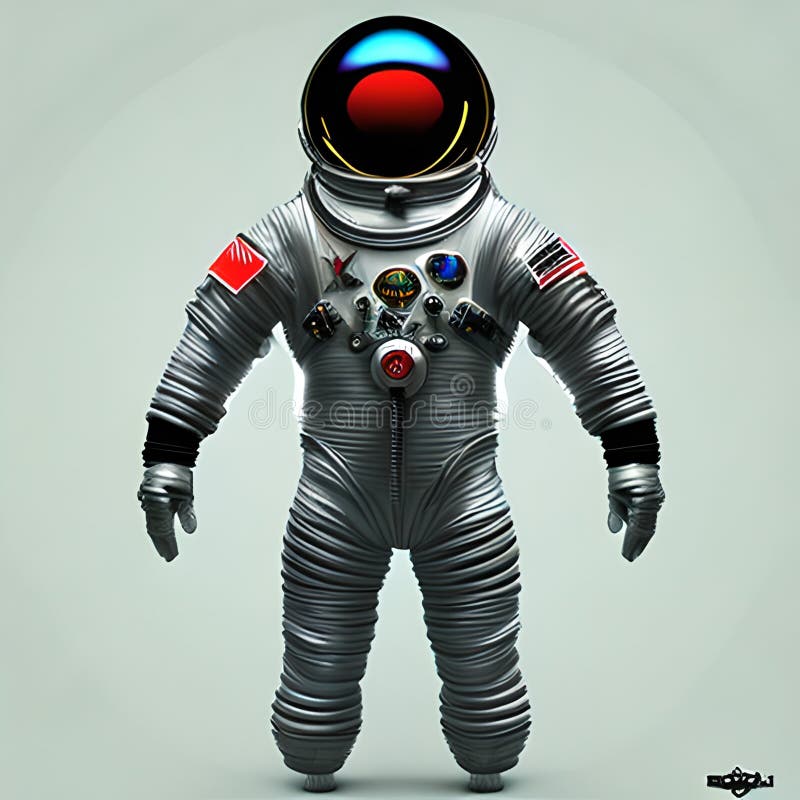 Alien in a Space Suit Ai Generated, Generative AI, CGI Graphics Stock ...