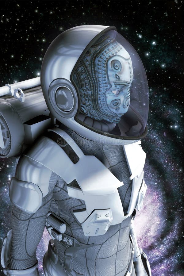 Alien space encounter stock illustration. Illustration of book - 12455362